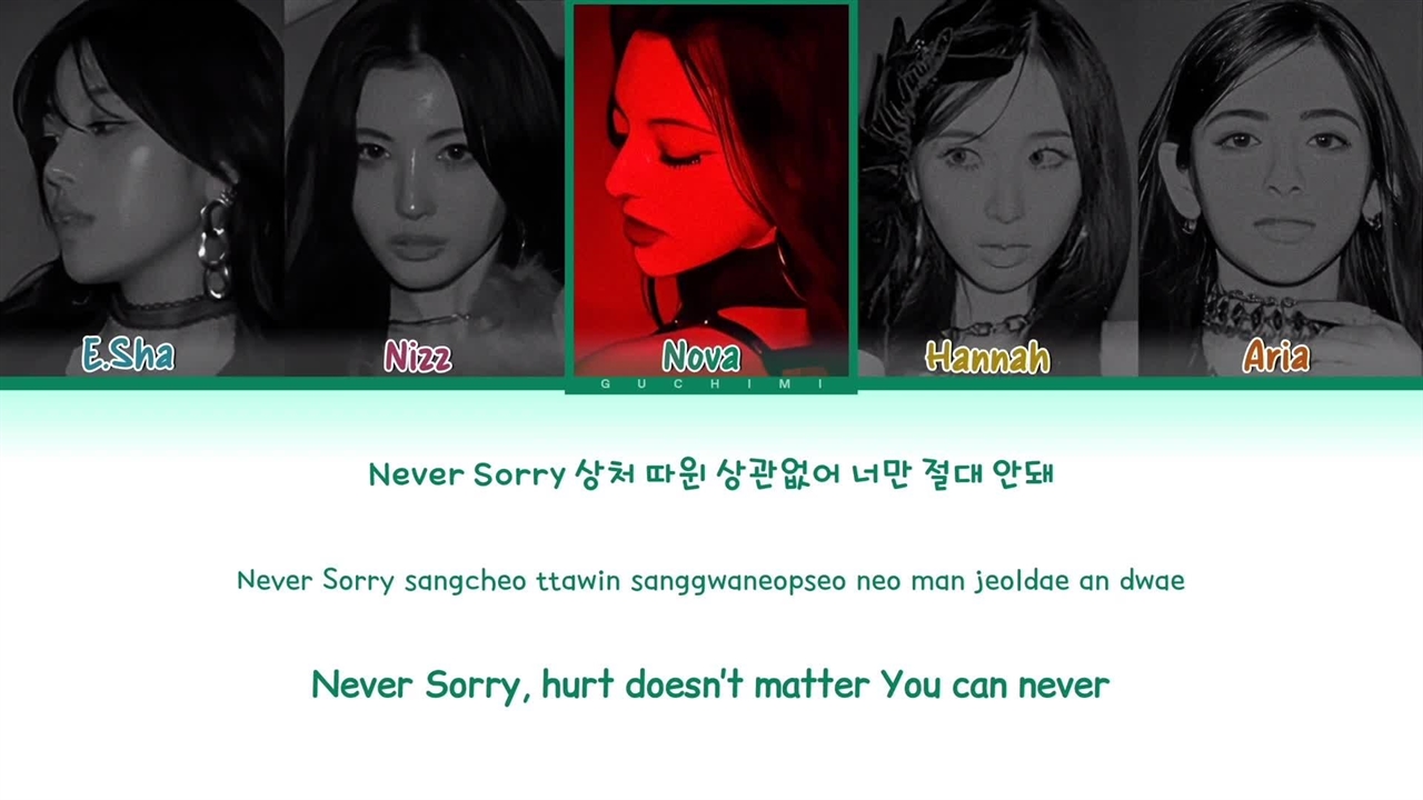 لیریک آهنگ Never Sorry از گروه X:in - نماشا
